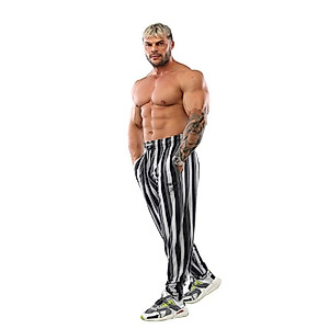 BIG SAM SPORTSWEAR COMPANY Men's Baggy Sweatpants with Pockets, Oldschool Loose Fit Gym Pants (Grey, XL)