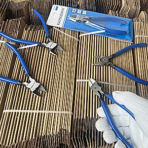 Wire Cutters 2 Pack, 6.5 inch,KAIHAOWIN Flush Cutters Diagonal Cutters Side Cutters Precision Ultra Sharp Spring Loaded Wire Snips Clippers Dikes Cutting Pliers Small for Crafting Jewelry Making,Blue