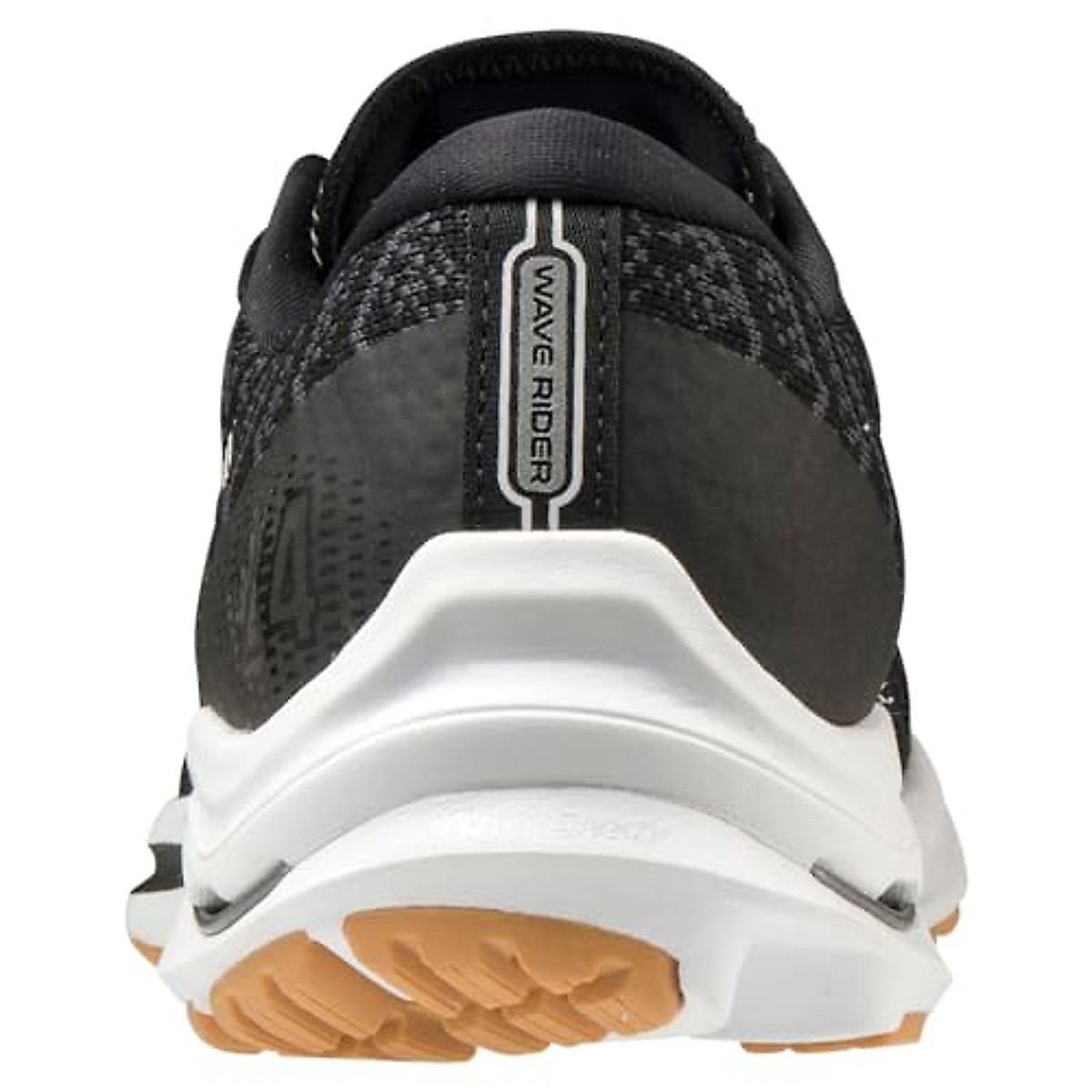 Mizuno Women's Wave Rider 24 WAVEKNIT Running Shoe, Black-Dark Shadow, 7 D US