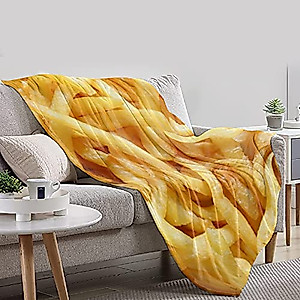 Daijizaio Food French Fries Blanket Lightweight Plush Flannel Quilt for Kids Women Men Bedroom Couch Bed Sofa Decorative Throws Gift 60"x50" Medium for Boys Girls