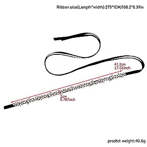 HONGMEI Thin Bridal Belt Rhinestone Wedding Belt Bridesmaid Sash Women Dress Accessories(White)