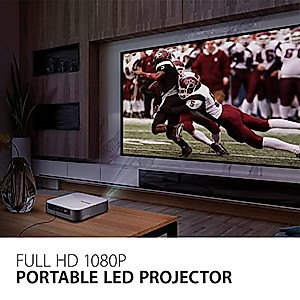 ViewSonic M2e 1080p Portable Projector with 1000 LED Lumens, H/V Keystone, Auto Focus, Harman Kardon Bluetooth Speakers, HDMI, USB C, 16GB Storage, Stream Netflix with Dongle