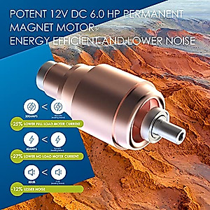 POLESTAR 12V DC 13,000 lb Electric Truck Winch Synthetic Rope 3/8" Diameter, for SUV Trailer Offroad, Waterproof Wireless Remote