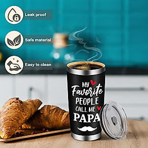 Agantree art Papa Gifts, Grandpa Gifts for Grandfather, Birthday Gifts for Dad, Papa Tumbler Father's Day Gifts for Grandpa, Papa Gifts from Grandkids, Grandchildren, Papa Definition Tumbler-Black