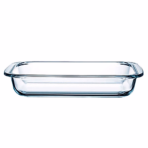 1 Liter Mini (5.5in x 8in) Glass Baking Dish for Oven, Single Serving Glass Pan for Cooking Small Glass Casserole Dish Rectangular Baking Pan Glass Oven Bakeware