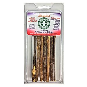 Meowijuana | King Size Silverine Sticks | All Natural Matatabi Chew Sticks | High Potency Cat Treat | Cat Dental Health | Catnip Alternative | Feline and Cat Lover Approved