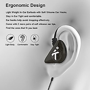 APETOO Sports USB C Headphone Wired Earbuds with Mic Hi-Res DAC,Noise Cancelling Earphones in-Ear Headset Earhooks for Samsung S22 S21 Ultra 5G S20+ S20FE Z Flip4 Fold4,Pixel 7 6 6a 5 4XL,Oneplus 10T