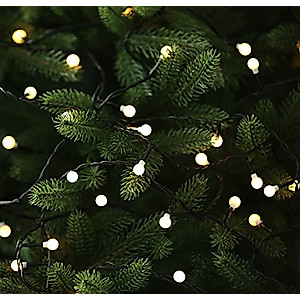 OxyLED Solar String Lights Outdoor Garden Waterproof, 120 LED 66 Ft Globe String Lights Bedroom Indoor Decorative 8 Modes Fairy Lights USB Rechargeable for Patio Backyard Party Wedding Warm White