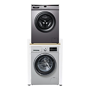 Stacking Dryer Rack Stand, Floor Mount Storage Shelf with Adjustable Laminate, Heavy Duty Over Washer and Dryer Shelves, Washing Machine Rack for Bathroom, Laundry Room, Apartments Garages