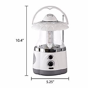 Northpoint Multifunctional Radio Camping Lantern, Battery Powered, LED Lantern, Tent Light, Perfect Lantern Flashlight for Hurricane, Emergency, Survival Kits, Hiking, Fishing, Home Decor , White, 10"x6"x6"