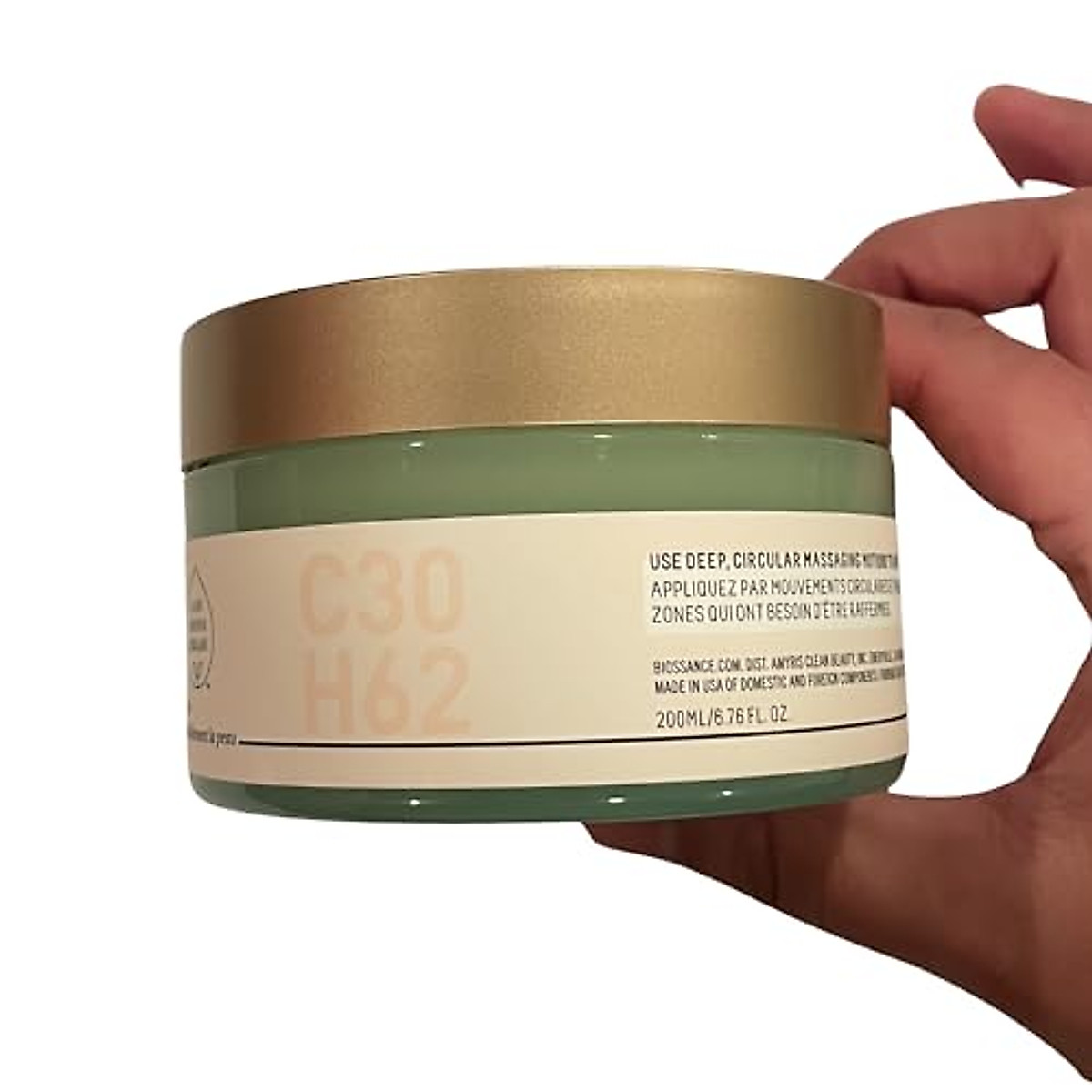 Biossance Squalane + Caffeine Toning Body Cream. Nourishing Unscented Body Cream with Caffeine and Niacinamide to Visibly Firm, Tone and Restore Elasticity (6.7 ounces)