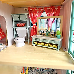 Sunny Days Entertainment Honey Bee Acres Bubbly Bee Bathroom Dollhouse Furniture, 30 Pieces
