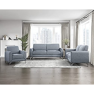Lexicon Ives Living Room Loveseat, Blue