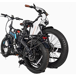 HYPERAX 2023 Volt RV -RV Approved Hitch Mounted 2 E Bike Rack Carrier for RV,Camper,Motorhome,Trailer,Toad with 2" Tow Hitch Receivers - Up to 2X 80lbs eBikes with Up to 5" Fat Tires