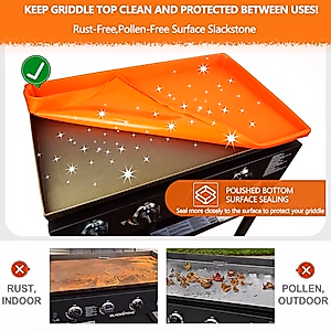 Silicone Griddle Mat with Grease Cup Liners for Blackstone 28" Griddle, High-Wall & Full-All-Encompassing Heavy Duty Food Grade Silicone Grill Buddy Mat, Protecttion Griddle from Dirt & Rust (Orange)