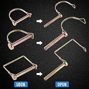 Glarks 20Pcs Heavy Duty PTO Pin Assortment Kit for Farm Trailers Wagons Lawn Garden