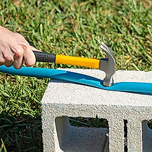 Aqua Joe AJPGH50-DWS 5/8 in 50 Ft. Hybrid Polymer Flex Kink Free Hose, Blue