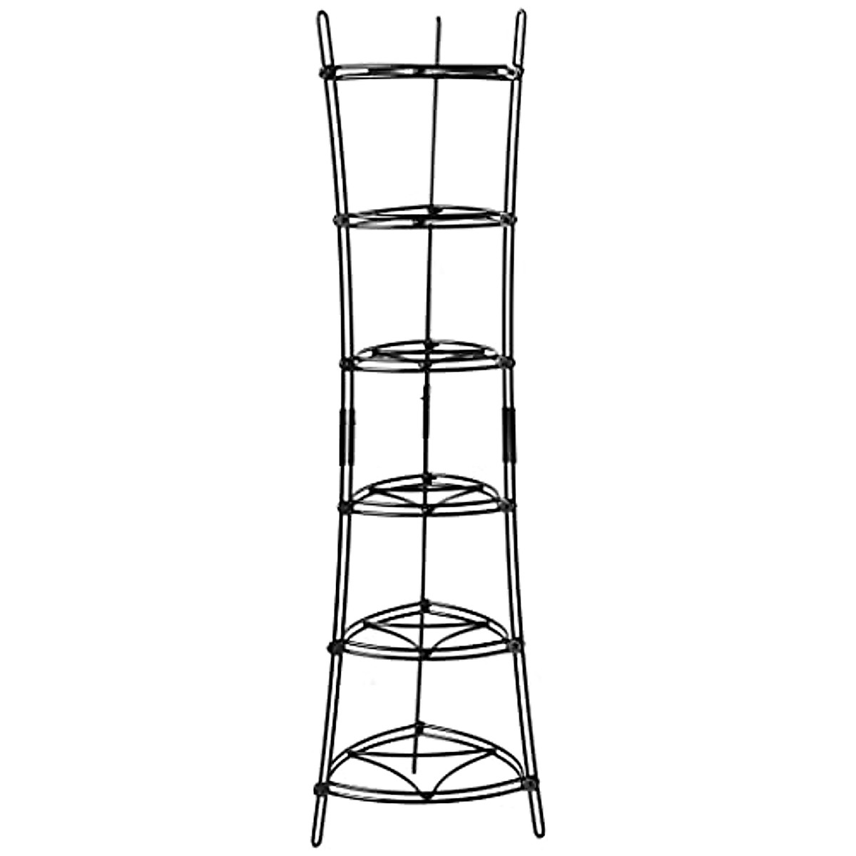 Lodge 6-Tier, Kitchen and Pantry Cast Iron Cookware Storage Organizing Tower, Steel Construction, Matte Black