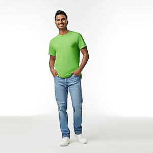 Gildan Men's Heavy Cotton T-Shirt, Style G5000, 2-Pack, Lime, Small