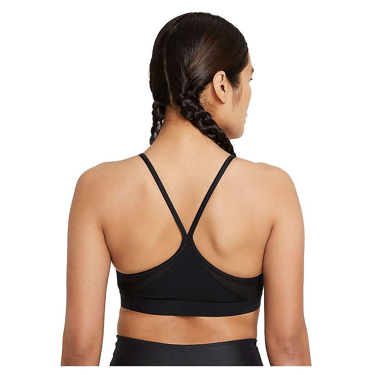 Nike Indy Wire-Free Sports Bra, Large, Black/White