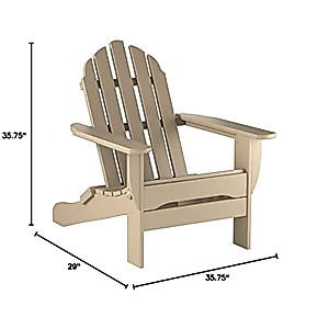 POLYWOOD AD5030SA Classic Folding Adirondack, Sand