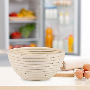 MAVIS LAVEN 8 Inch Bread Basket Round Proofing Basket for Bread Baking Dough Rising Rattan Basket (189cm)