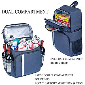 FORICH Backpack Cooler Leakproof Insulated Waterproof Backpack Cooler Bag, Lightweight Soft Beach Cooler Backpack for Men Women to Work Lunch Picnics Camping Hiking, 30 Cans