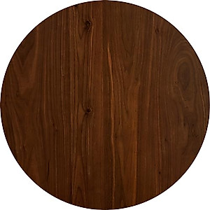 Acacia Alma Solid Wood Dining Table/Kitchen Table Round Dining Table for 4 / Dining Room Table, Patio Table, End Table, Coffee Table, Work Desk, Natural Wood Dining Table Round Kitchen Table, Walnut