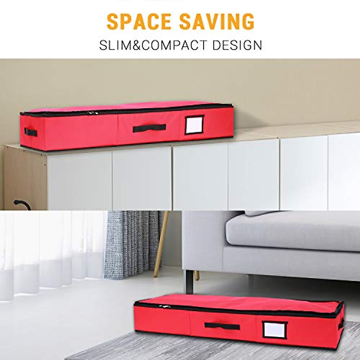 Ohuhu Wrapping Paper Storage Containers, Gift Wrap Organizer, Wrapping Paper Holder, 600D Oxford Cloth Tear-Resistant and Waterproof, 40.5'' Fits 18-24 Standers Rolls (red)