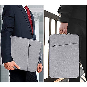 Laptop Sleeve 15.6 Inch, 16 Inch Laptop Case Cover for Lenovo IdeaPad/ThinkPad, HP Victus 15.6" Gaming Laptop/HP Pavilion/Envy x360, ASUS VivoBook Notebook, Dell Inspiron Carrying Bag, Light Grey