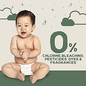 Happy Little Camper Ultra-Absorbent Natural Baby Diapers Size 5 - Hypoallergenic & Chlorine-Free Disposable Diapers Safe for Sensitive Skin - Unscented Walker Diapers - 136 Count