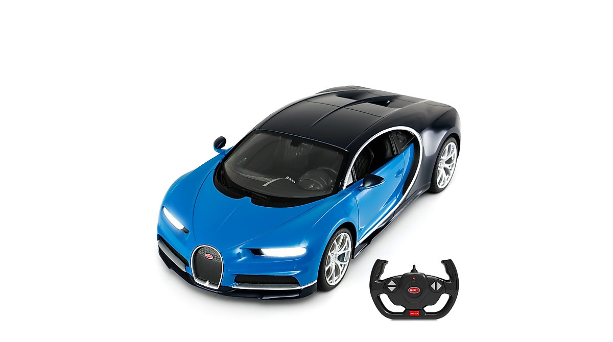 RASTAR RC Bugatti Chiron 1/14 Remote Control Car Blue - Kids & Adults