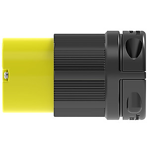 Journeyman-Pro 2713 30 Amp, 125/250 Volt, NEMA L14-30R, 3P, 4W, Locking Plug Connector, Black Industrial Grade, Grounding 7500 Watts Generator Rating (L14-30R (Female Plug))