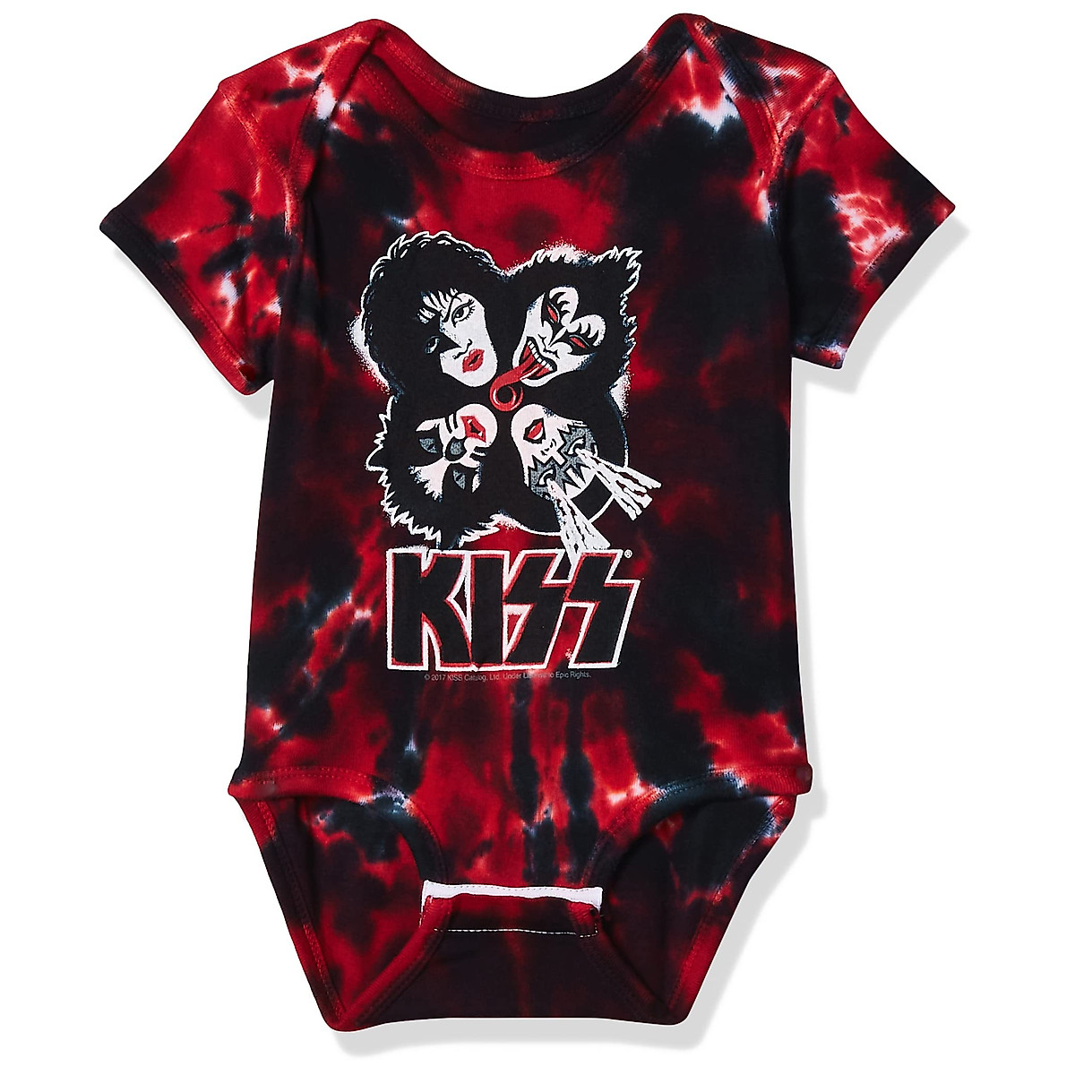 Liquid Blue baby boys Kiss Faces Burst Onesie T Shirt, Tie/Dye, 6-12 Months US