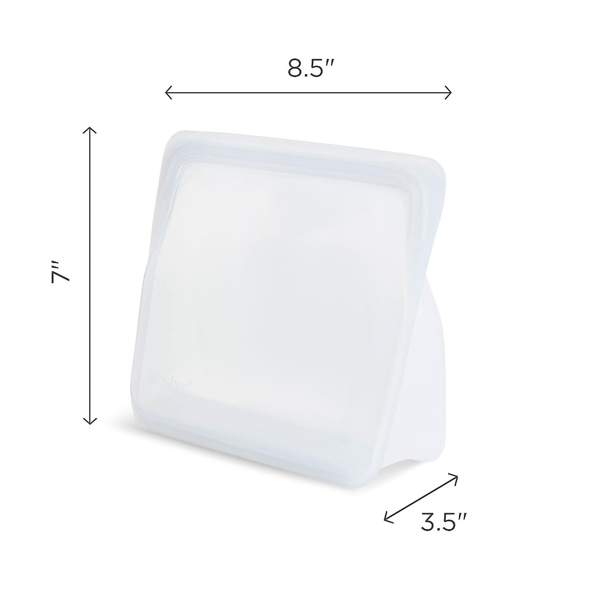 Stasher Platinum Silicone Food Grade Reusable Storage Bag, Rose Quartz (Stand-Up Mid) | Reduce Single-Use Plastic | Cook, Store, Sous Vide, or Freeze | Leakproof, Dishwasher-Safe, Eco-friendly | 56 Oz