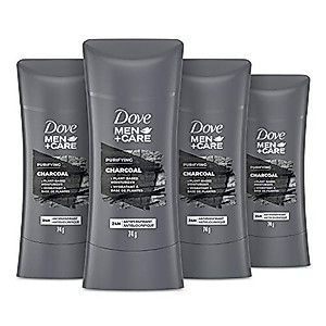 DOVE MEN + CARE Antiperspirant Deodorant Charcoal 4 Count Antiperspirant Natural Inspired Deodorant for Men 2.6 OZ