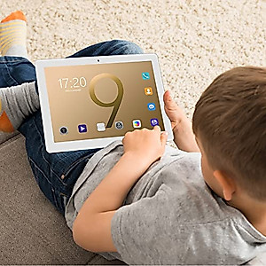 10.1-Inch Tablet Computer Upgraded 2+16g 10-Core Android Ultra-Thin HD Screen Learning Game Video Office Tablet Supports Sim Communication Function 3800mah Batter (Gold)