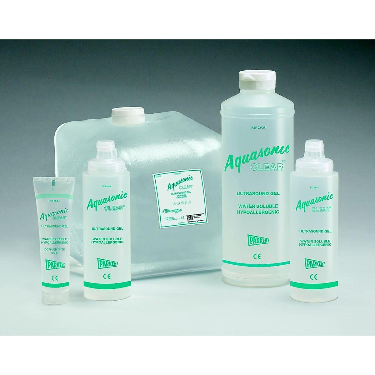 Pack of 4 Aquasonic Clear Ultrasound Gel, 60g Tube, Each, Brend Parker Labs