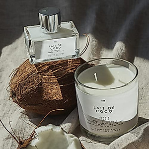 Le Monde Gourmand Lait de Coco Natural Soy-Wax Blend Candle - 14 oz - Fresh, Creamy, Clean with Vanilla and Coconut Fragrance Notes