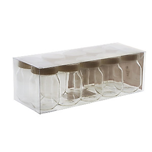 [40 Pack] 4 Oz Clear Plastic Mason Jars with Ribbed Liner Screw On Lids - Clear Plastic Containers with Lids Wide Mouth BPA Free, PET Plastic - Great for Baking, Pudding, Plastic Slime, Bulk Storage, Food Storage