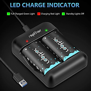 Rapthor Xbox Controller Battery Pack Rechargeable for Xbox One/Xbox Series X/Xbox One S/Xbox One X/Xbox One Elite, 2x2500 mAh Xbox One Batteries Kit with Charger (2 Batteries + Charger)