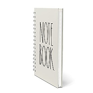 Rae Dunn Medium Hardcover Spiral Notebook - 5.75" x 8.75" - Durable Wire-O Lay-Flat Binding, Rigid Cover & 160 Lined Pages - Notebook