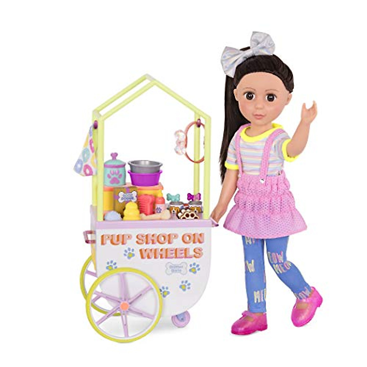 Glitter Girls – GG Pup Pet Shop on Wheels – Pet Accessory with Play Food for 14-inch Dolls & Plush Dogs – Toys, Clothes, and Accessories for Kids Ages 3 and Up