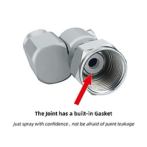 Airless Paint Spray Gun Swivel Joint Compatible with Graco 235486 7/8 Inch Thread 180 Degree Rotation