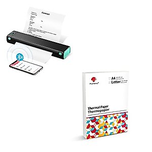 Itari Portable Printer Wireless for Travel, [New] M08F-Letter Bluetooth Mobile Printer Support 8.5" X 11" US Letter, No-Ink Thermal Compact Printer, with 1 Box of 100 Original Letter Thermal Papers