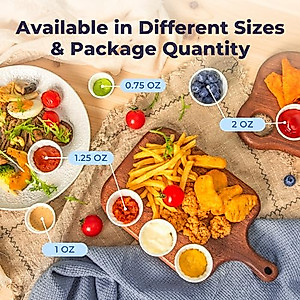 Fit Meal Prep [500 Pack] 2 oz Treated Paper Souffle Portion Cups for Condiments Samples Measuring Jello Shots Sauce Disposable Cup - White