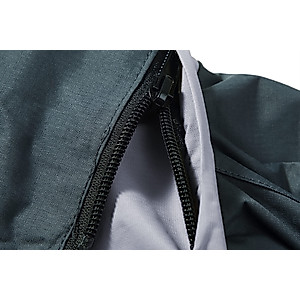 Spmor Women's Waterproof Rain Jacket Cycling Windproof Breathable Hooded Windbreaker Grey Small