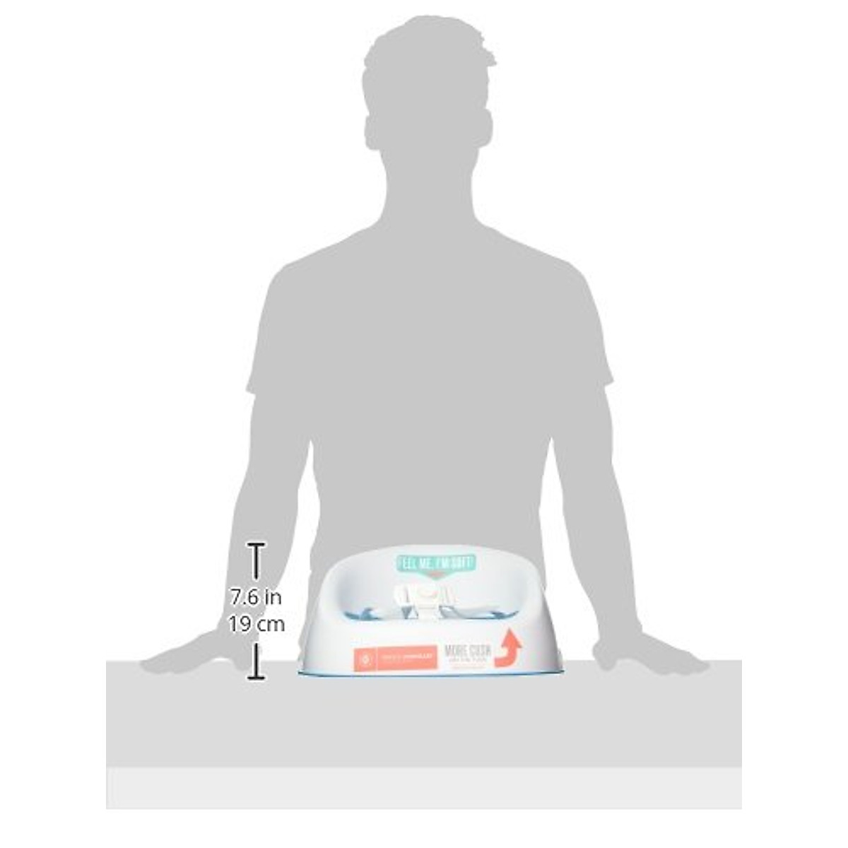 Prince Lionheart Squish Booster Seat, Berry Blue, 3-Point Harness and Dual-Strap System, Easy to Wipe Clean, and Lightweight