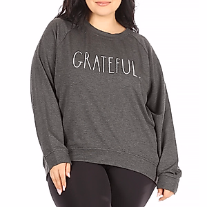 Rae Dunn Women's Plus Size Studio Raglan Sweatshir