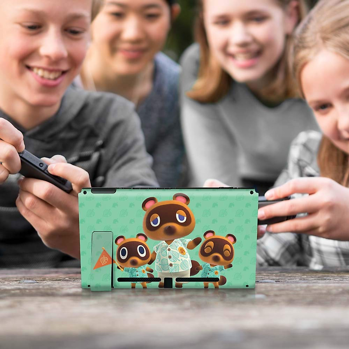Controller Gear Aunthentic & Officially Licensed Animal Crossing: New Horizon - "Tom Nook & Team" Nintendo Switch Skin Bundle
